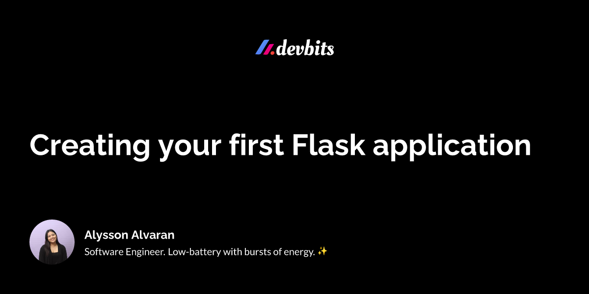 Creating your first Flask application