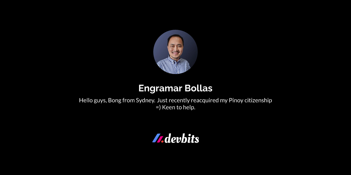 Engramar Bollas Dev Profile | Devbits.ph