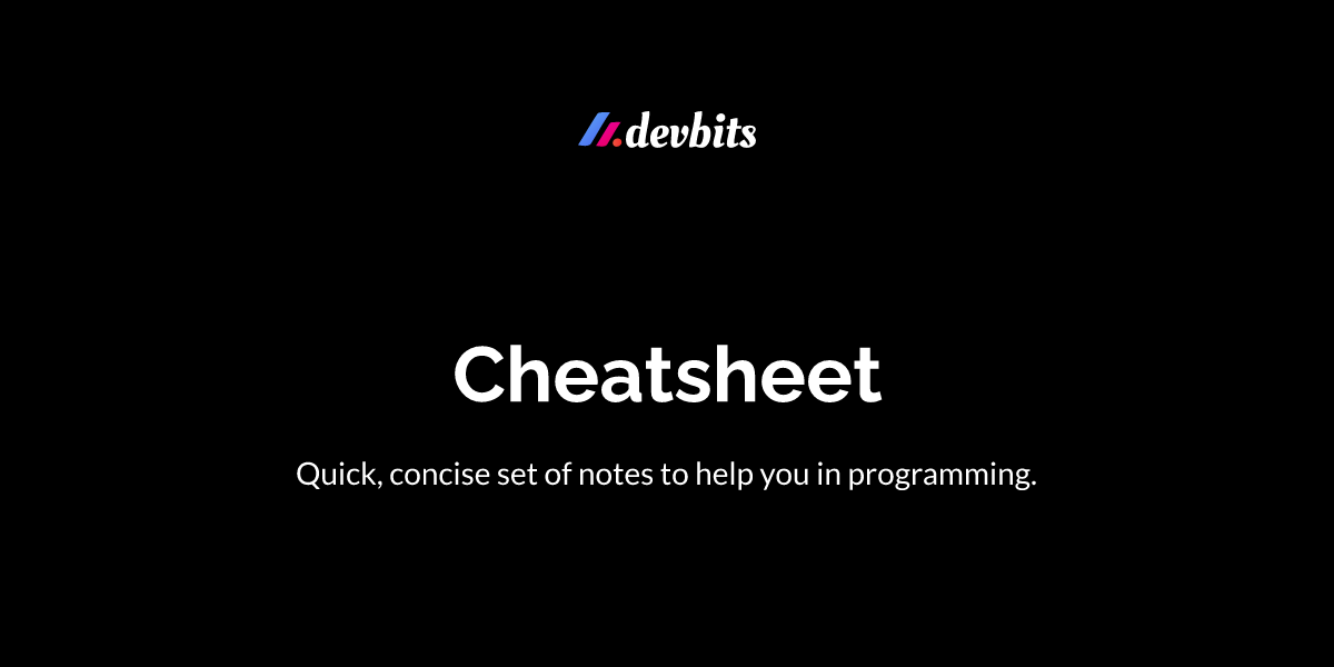 Cheatsheet | Devbits.ph